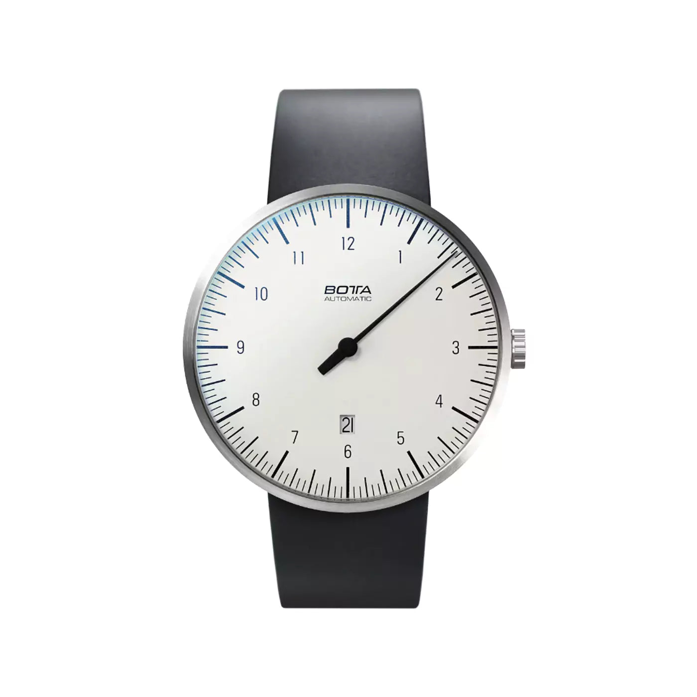 BOTTA - UNO Titanium - Automatic 44 mm - White Dial - Rubber Strap