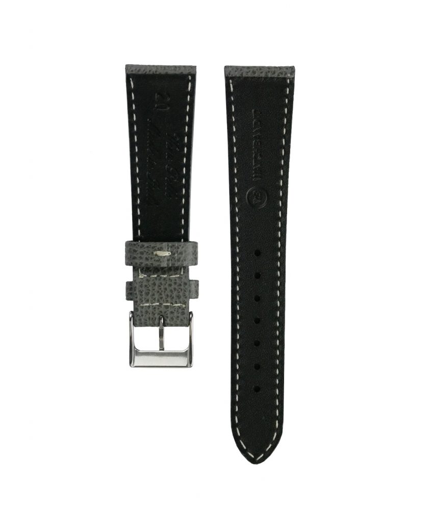 Textured Leather Watch Strap Dark Grey WB Original - Watch Bands ...