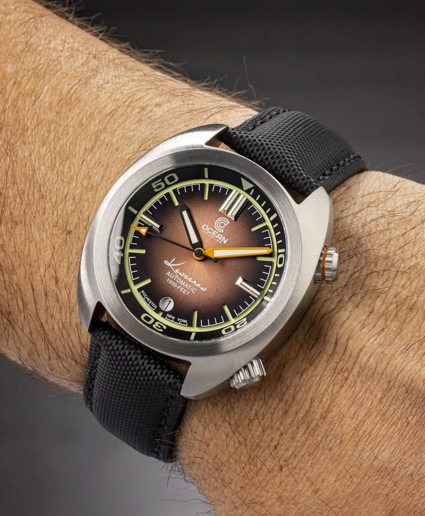 Ocean Crawler Great Lakes Diver Gradient Brown V2 Watch - WatchBandit