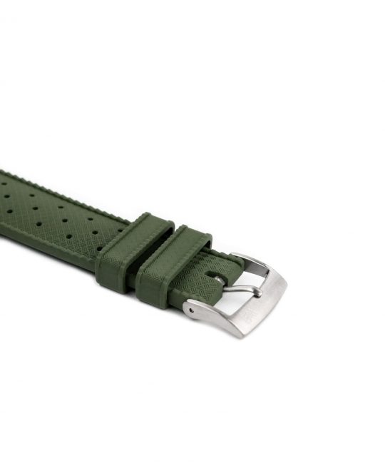 Tropical Style Rubber Watch Strap Green WB Original - Watch Bands ...