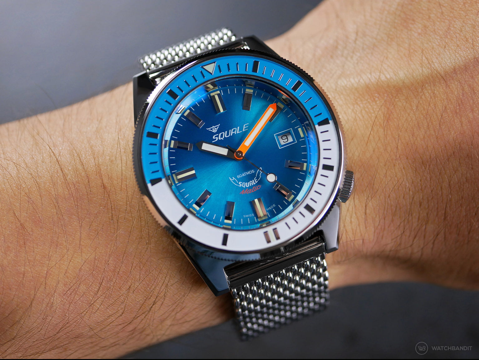 Hands-On Review: Squale Matic 60 ATM Light Blue - WATCHBANDIT