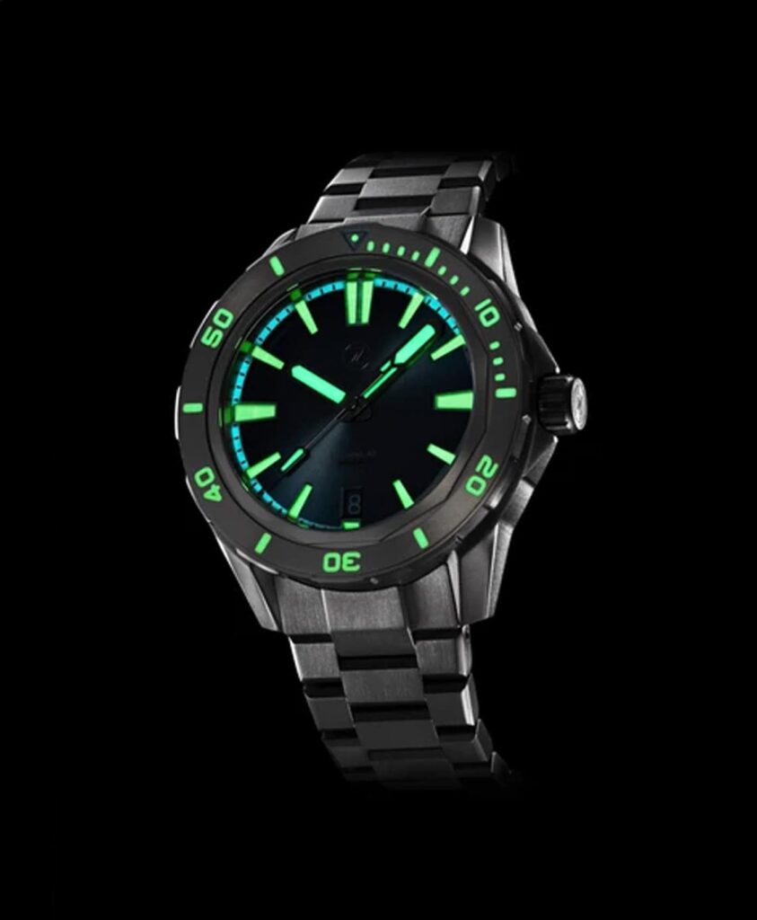 Zelos Swordfish 40mm Ti Emerald Green Watch - WatchBandit