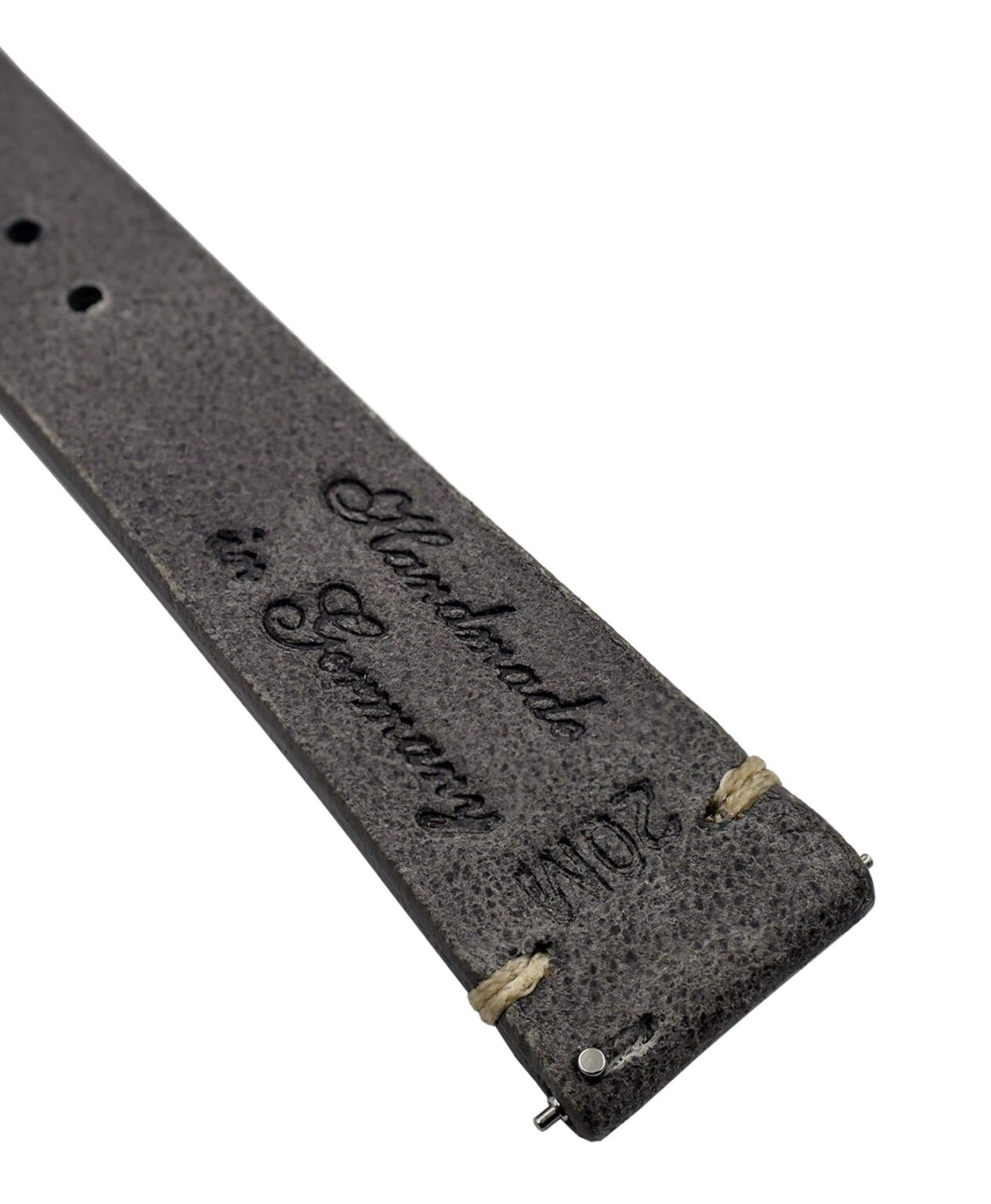 Jelsdal Vintage Leather Watch Strap Dark Grey - Watch Bands - WatchBandit