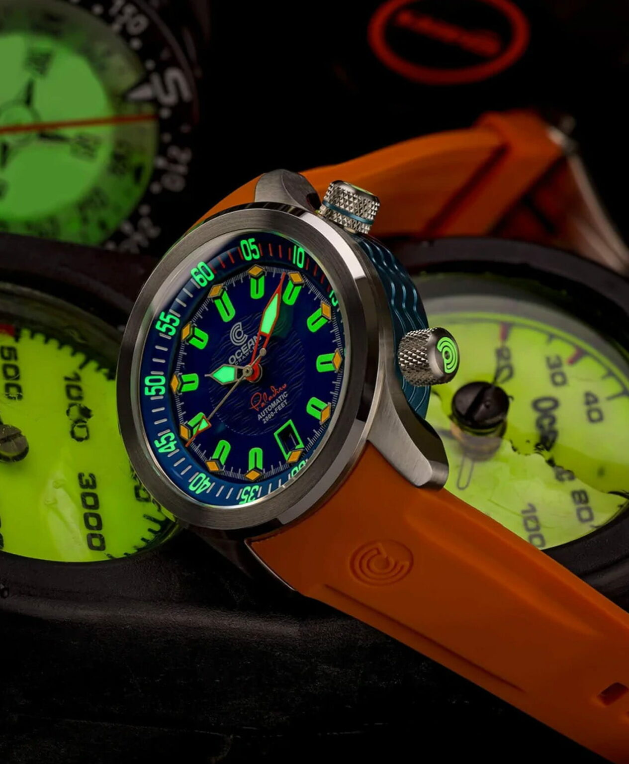 Ocean Crawler Paladino WaveMaker V2 Blue Watch - WatchBandit