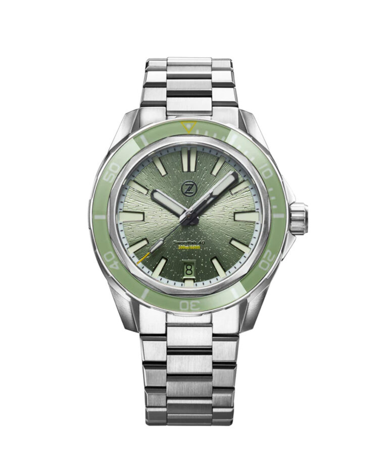 Zelos Swordfish 40mm SS Sage Green Watch - WatchBandit