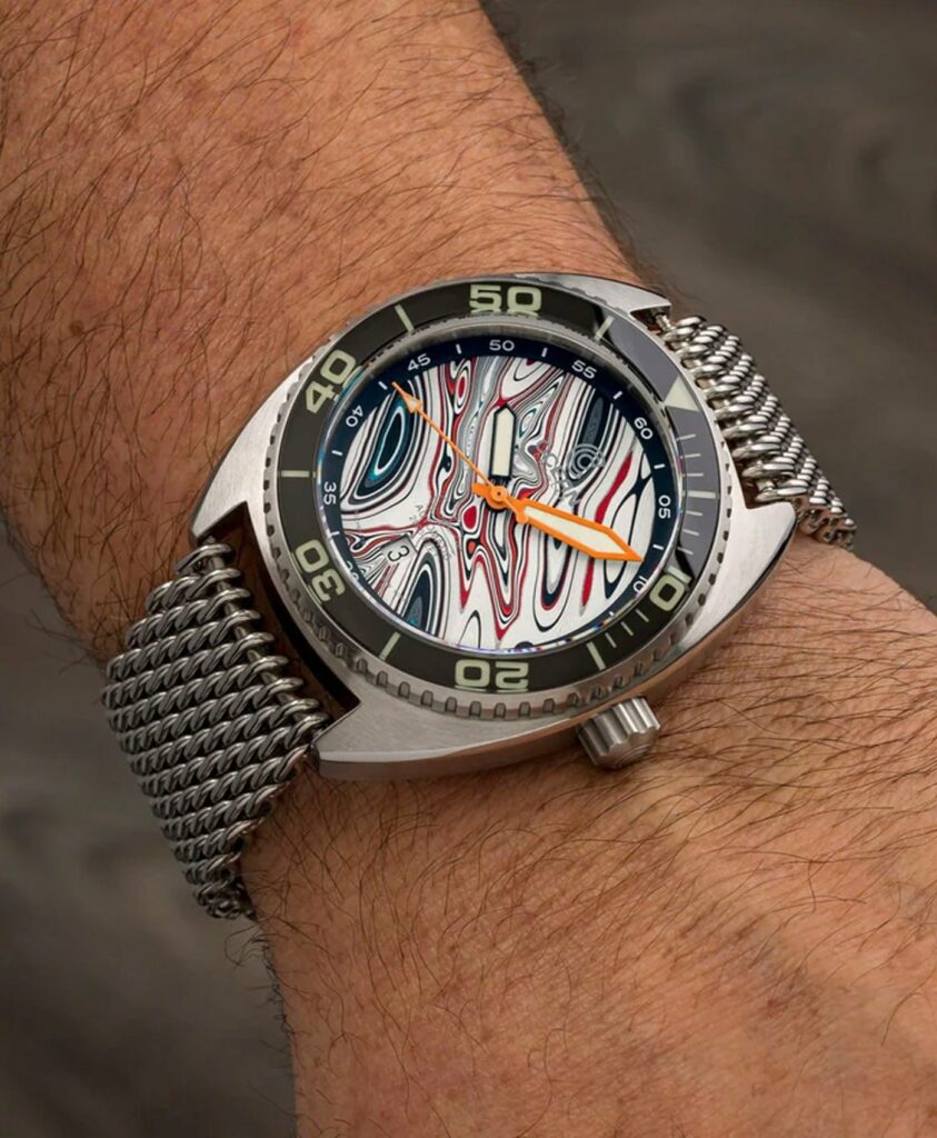 Ocean Crawler Core Diver Fordite Type B Watch - WatchBandit