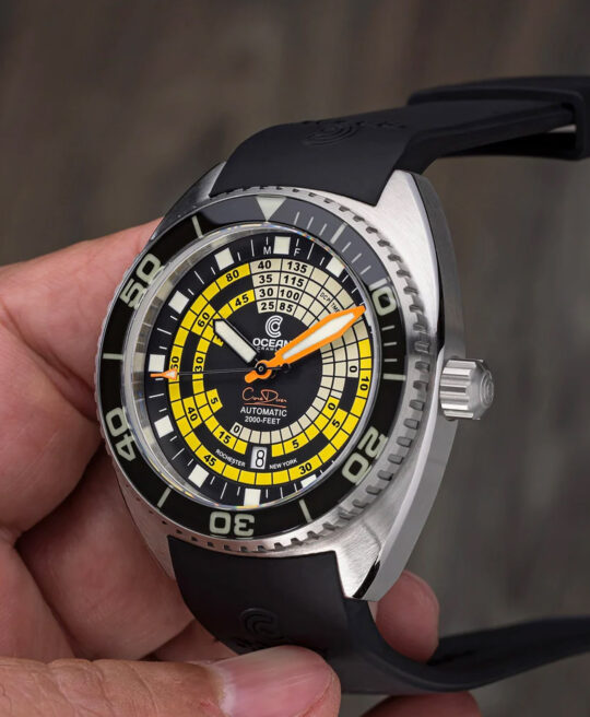 Ocean Crawler Decompression Timer Yellow Watch - WatchBandit